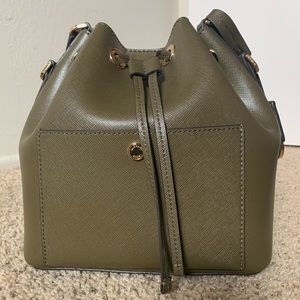 Michael Kors | Bags | Michael Kors Greenwich Olive Green Bucket Bag ...